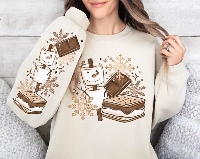 Smores Set DTF Transfer Ready Press, RTS, Southwest Trendy, Christmas ...