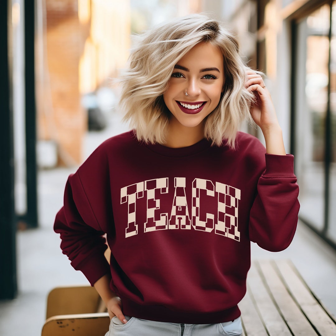 Teach Checkered Screen Print Transfer Ready to Press, Ready to Ship ...