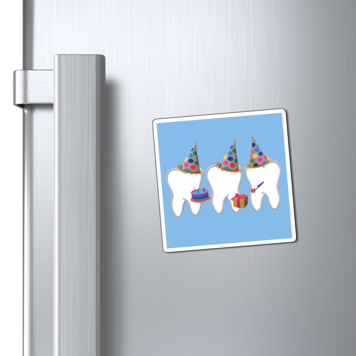 Happy Birthday Teeth Magnets | Etsy