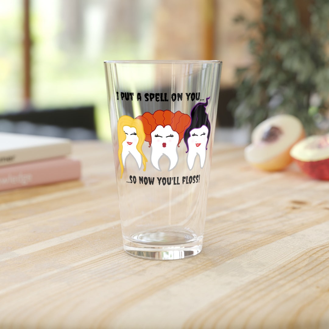 Halloween Teeth Dental Themed Three Witches Teeth Pint Glass, 16oz - Etsy