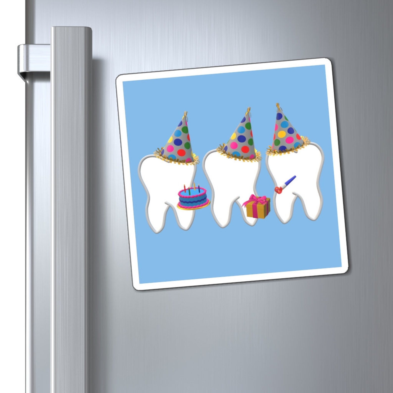 Happy Birthday Teeth Magnets | Etsy