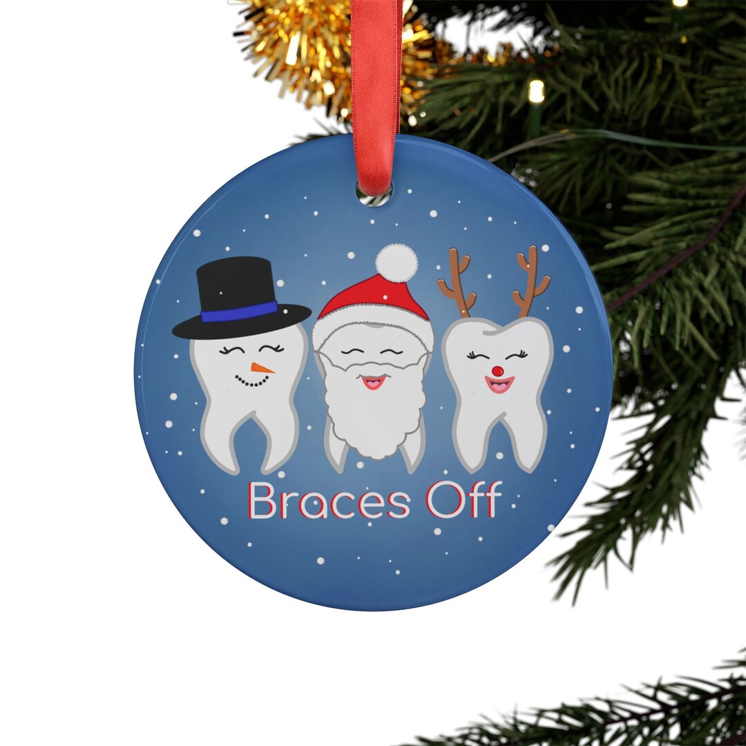 2024 Personalized Christmas Teeth Braces off ACRYLIC Ornament, 1-pack ...