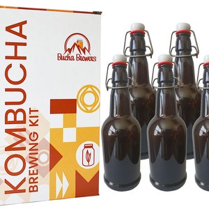 Bucha Brewers Deluxe Kombucha Starter Kit, Kombucha Kit With Bottles ...