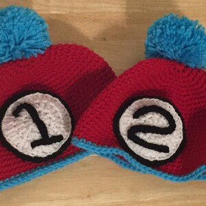 Thing 1 and Thing 2 Crocheted Hat - Etsy