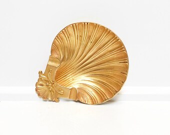 Vintage Brass Shell Ashtray Solid Brass Seashell Shaped Ashtray - Etsy