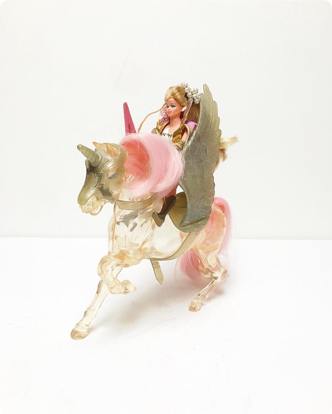 Vintage 80's Barbie, She-ra Crystal Swift Wind, Pink Unicorn, Princess ...