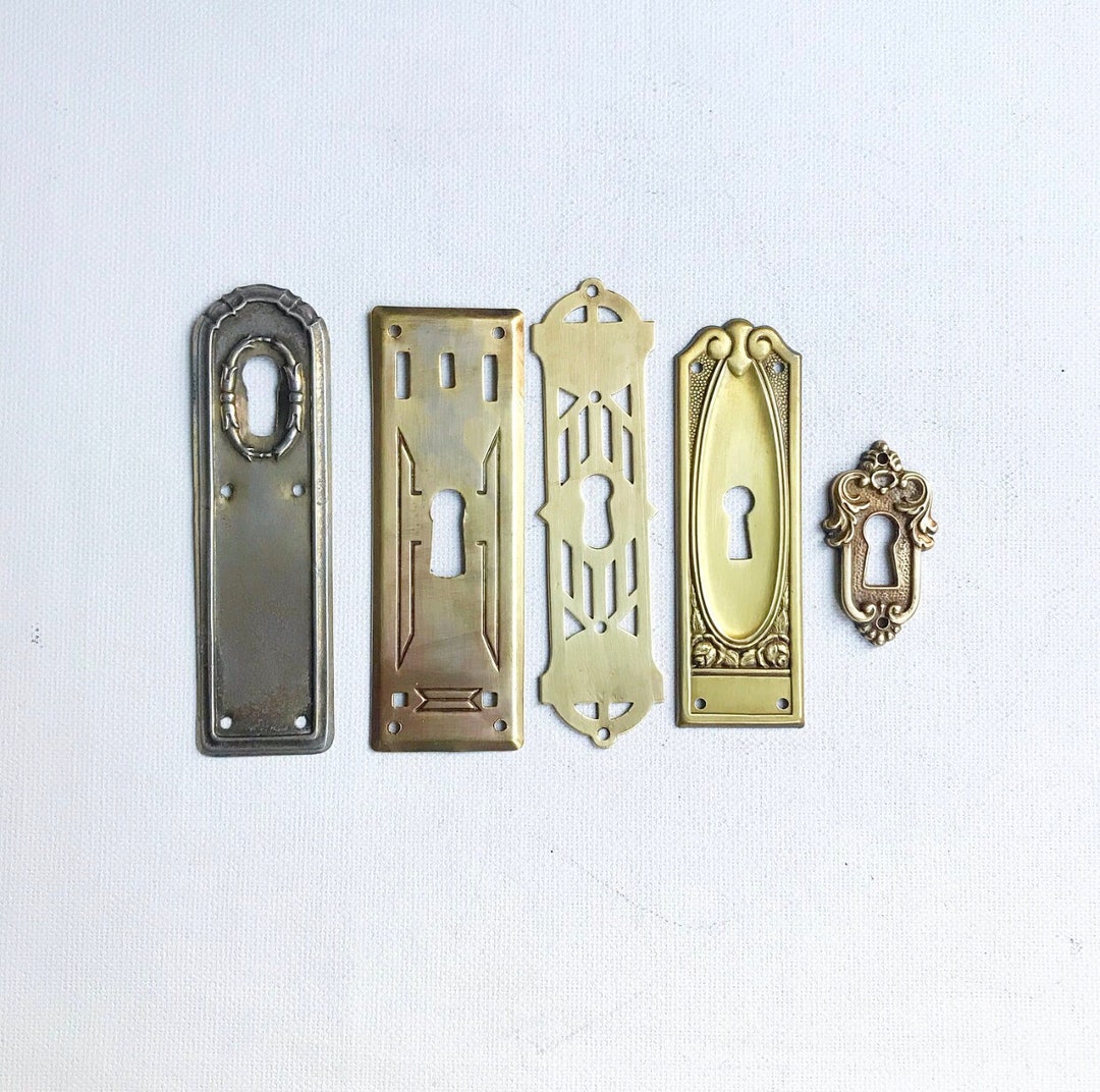 Vintage Silver Keyhole Cover / Rosette / Door or Drawer / Metal Cover ...