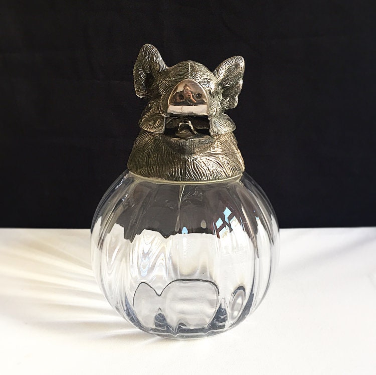 Vintage VALENTI, made in Spain / 60s boar, pig head / Pitcher / glass ...