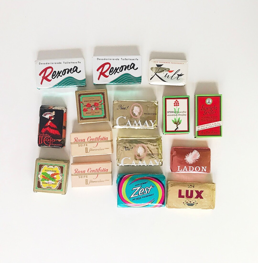 Vintage Set of Mini Soap / Retro Soap in Small Format / Travel Soap ...