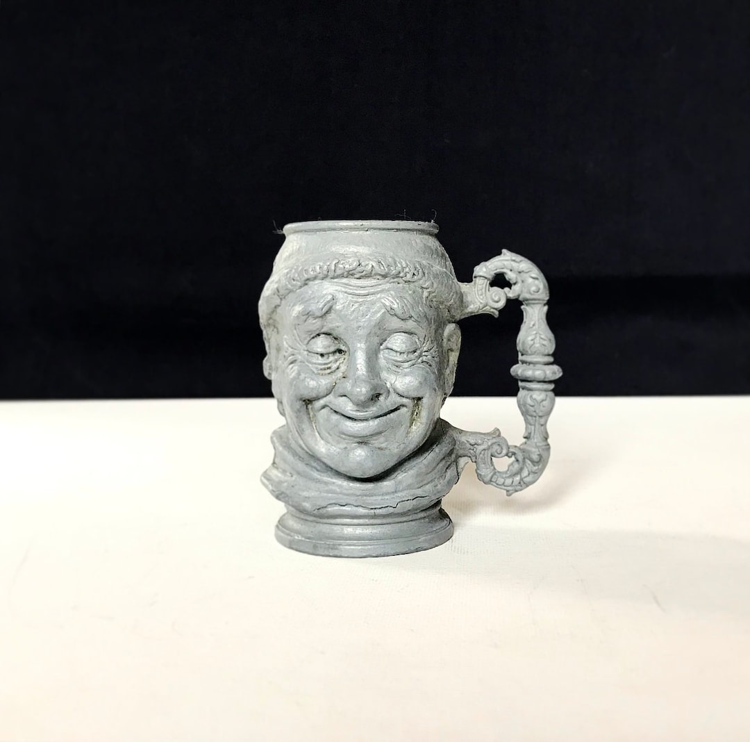 Vintage Pewter Mug drunk Monk / Bizarre Drinking Vessel / German ...