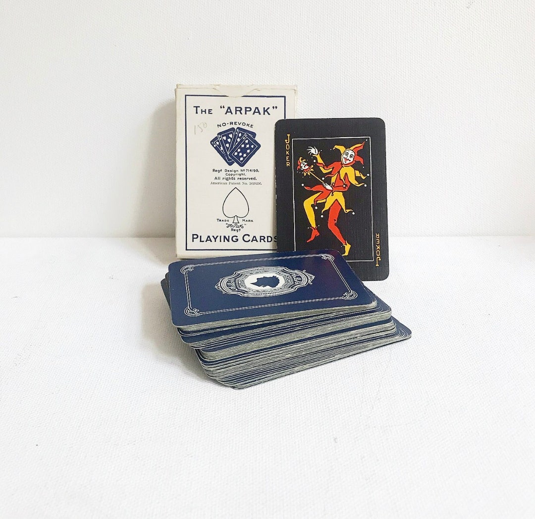Antique Art Deco Deck of Cards the Arpak Non-revoke American Patent ...