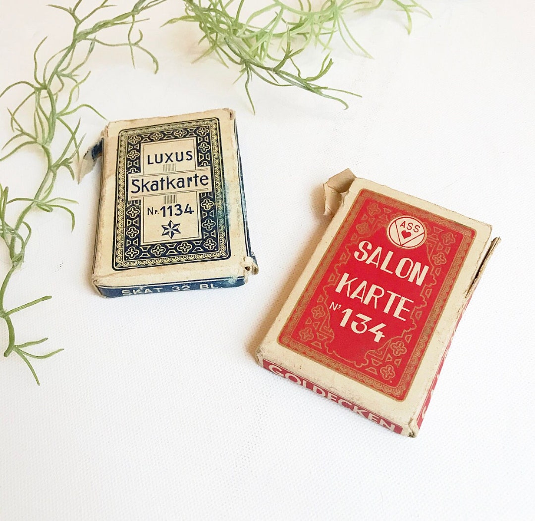 Antique Art Deco Skat Card Game / Salon Card No.134 / Luxury Skat Card ...