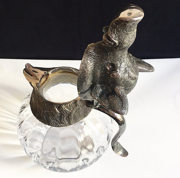 Vintage VALENTI, made in Spain / 60s boar, pig head / Pitcher / glass ...