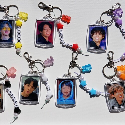 BTS Inspired Double Sided Bias Keychains Valentines Keychains | Etsy