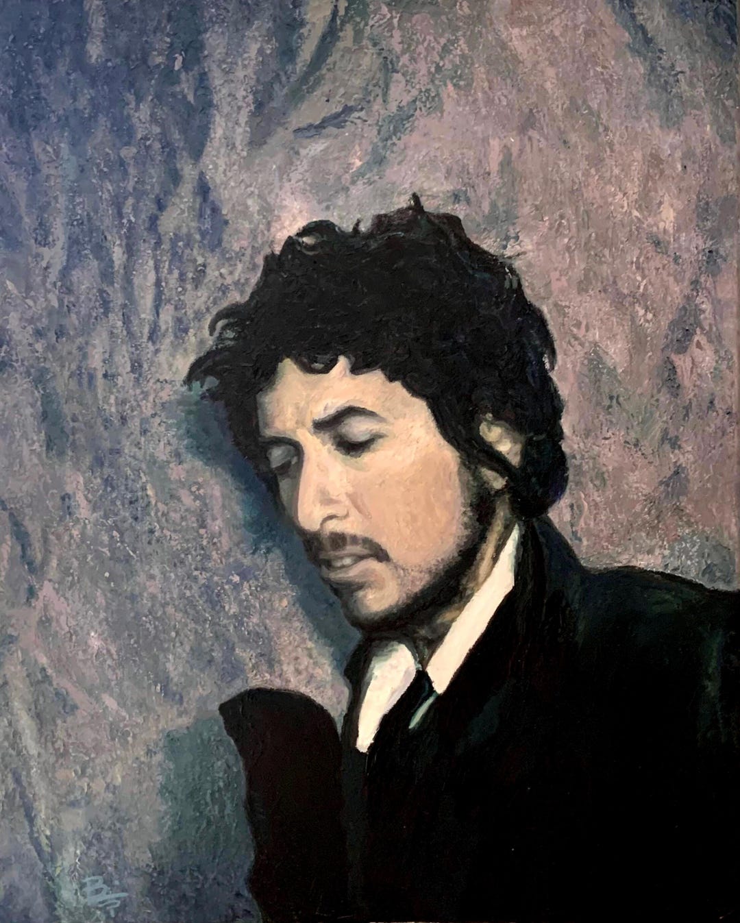 Bob Dylan -impressionist Painting/canvas Portrait Celebrity Musician ...