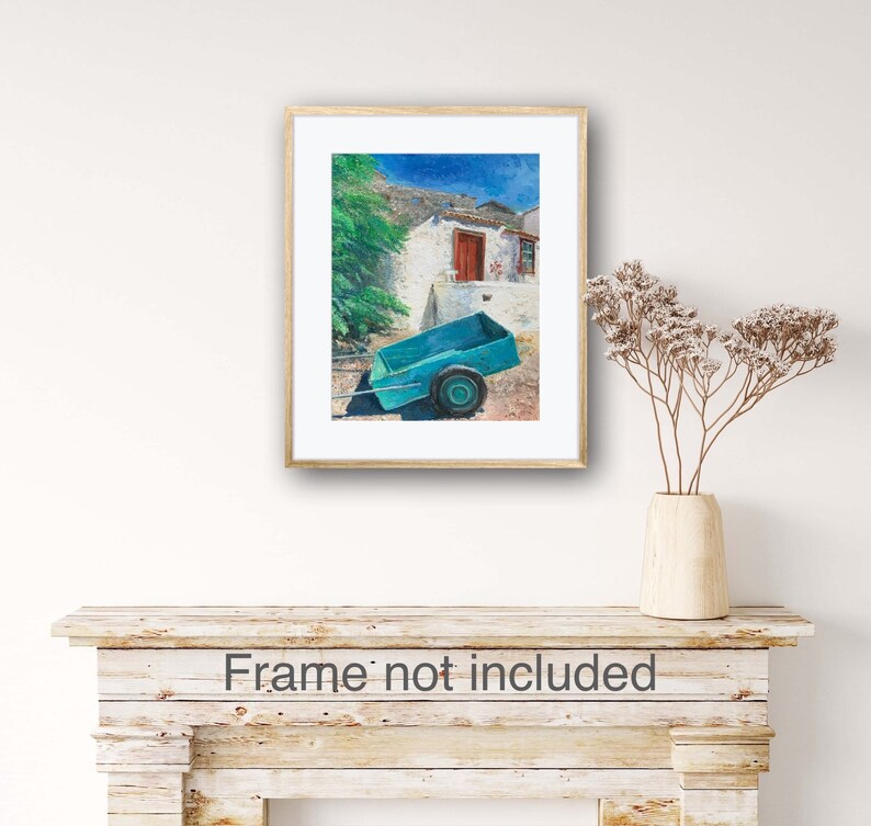 Hydra Island Original Impressionist Oil Painting, Greek Island ...