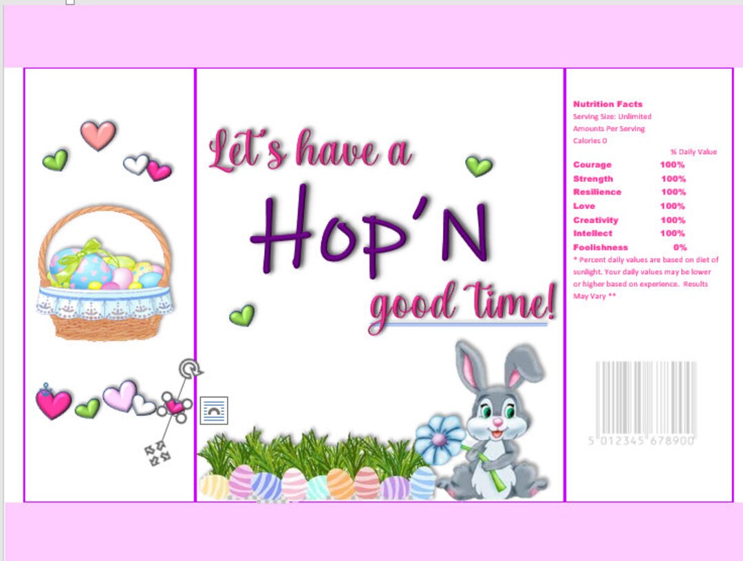 Easter Printable Chip Bag - Etsy