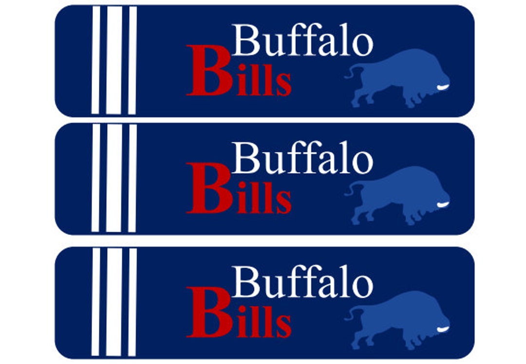 Buffalo Bills Printable Downloadable Water Bottle Labels - Etsy