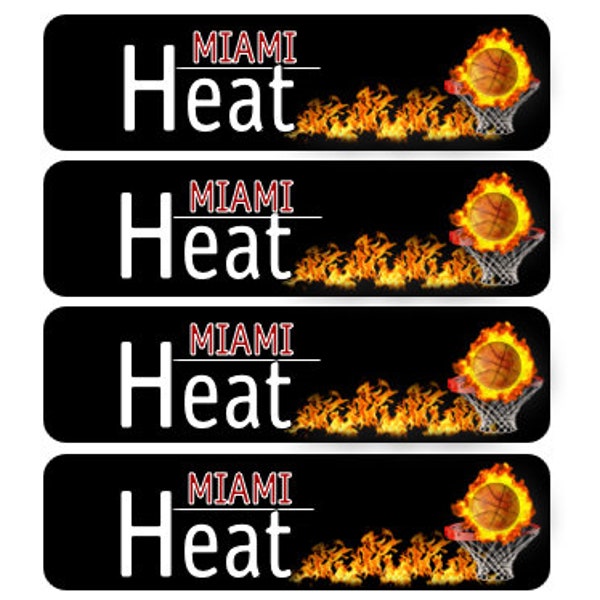 Miami Heat Bottle Label - Etsy