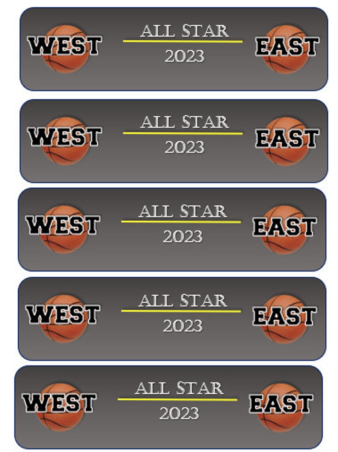 All Star Printable Downloadable Water Bottle Labels - Etsy