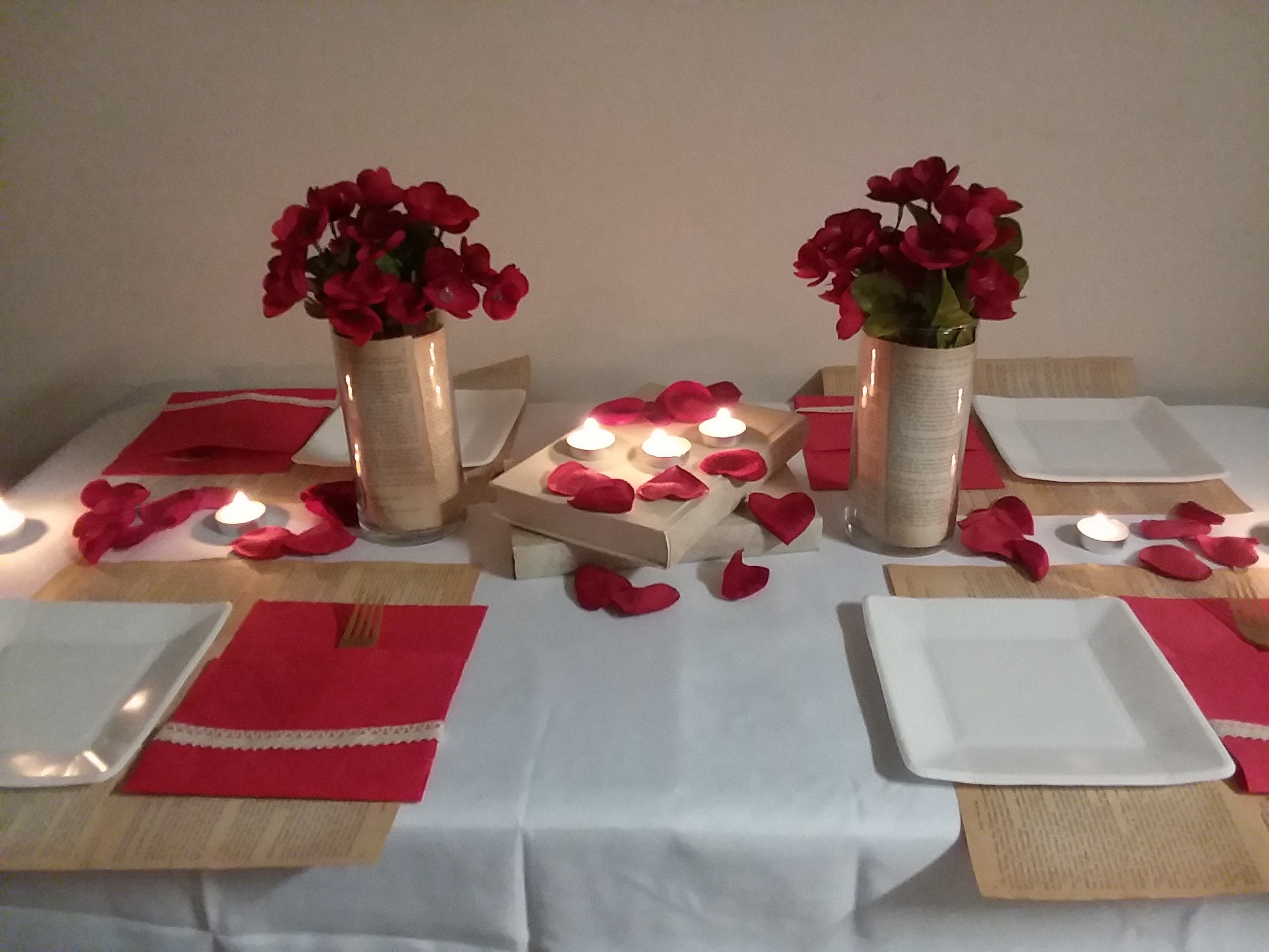 Romantic Dinner Table Setup