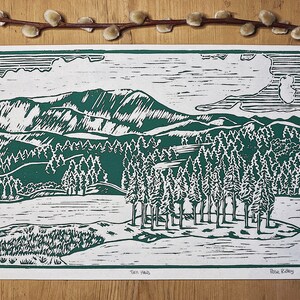 Tarn Hows Lake District Original Linocut Print - Etsy UK