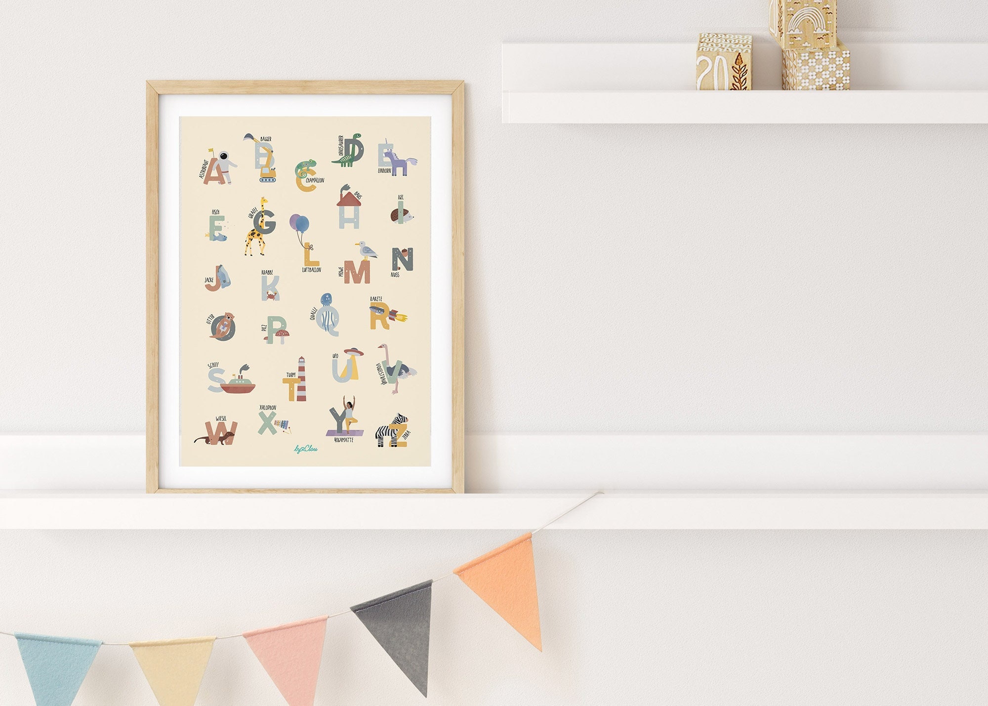 Alphabet Poster ABC Learning Poster A3 / Animals and Objects - Etsy