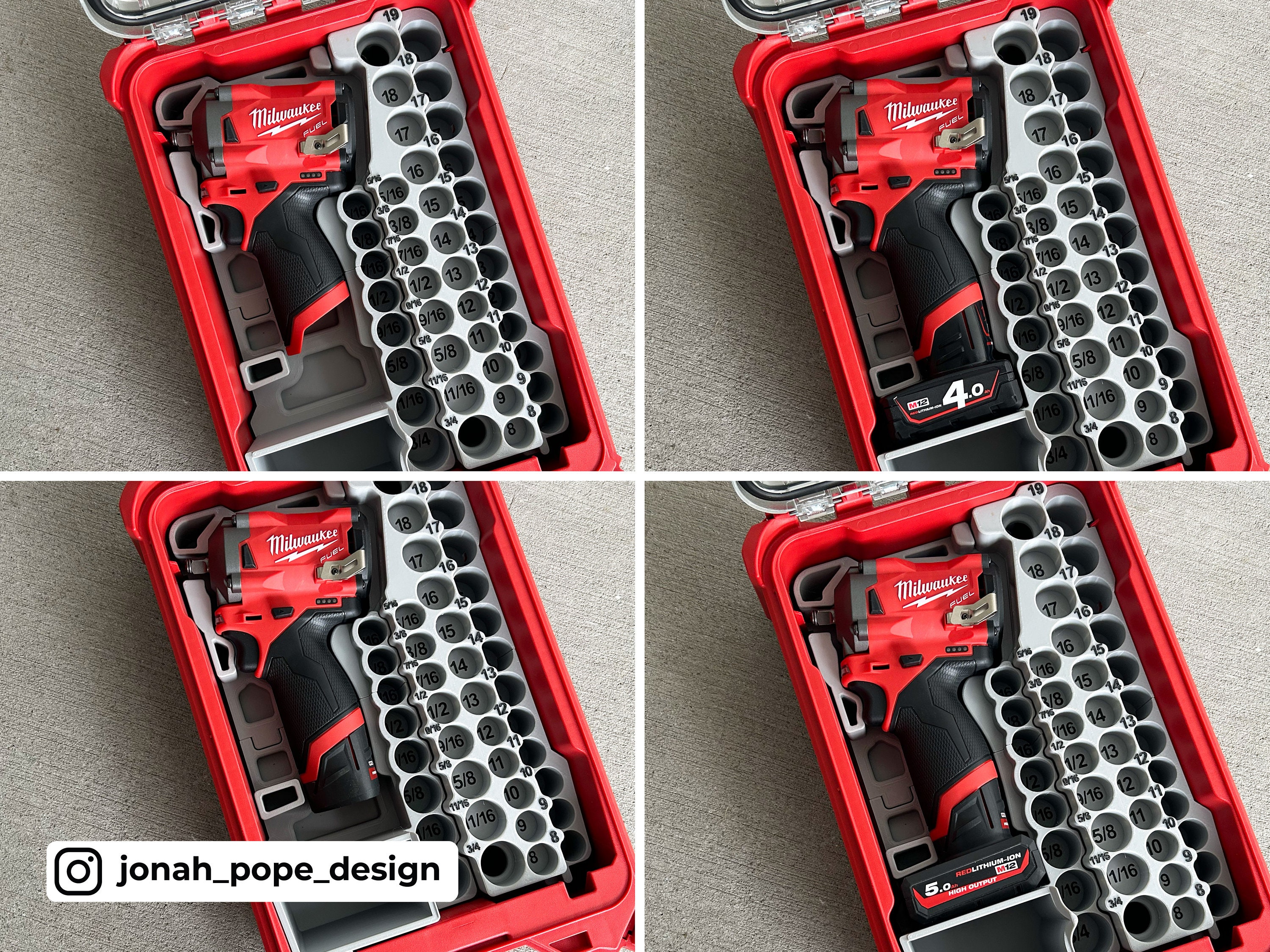 M12 FUEL 3/8 Impact Insert for Milwaukee Packout by Jonah Pope Design ...