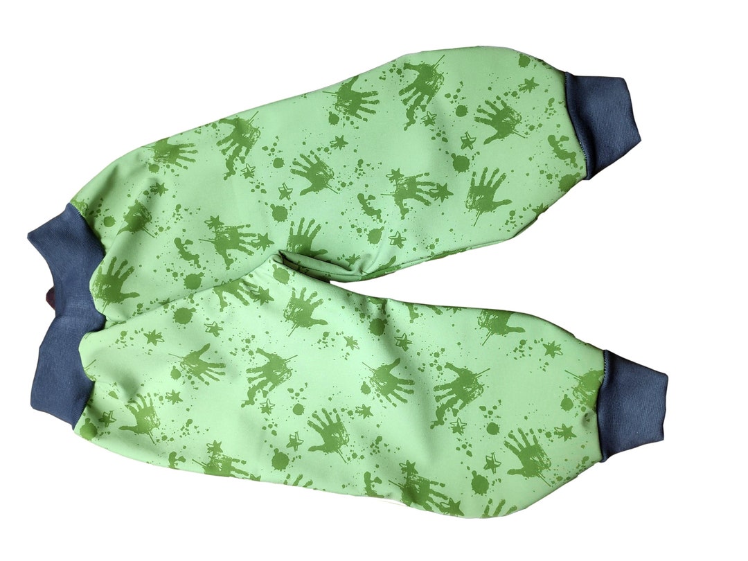 Softshell Pants Light Green Abstract Hands Star Autumn Winter, Rain ...