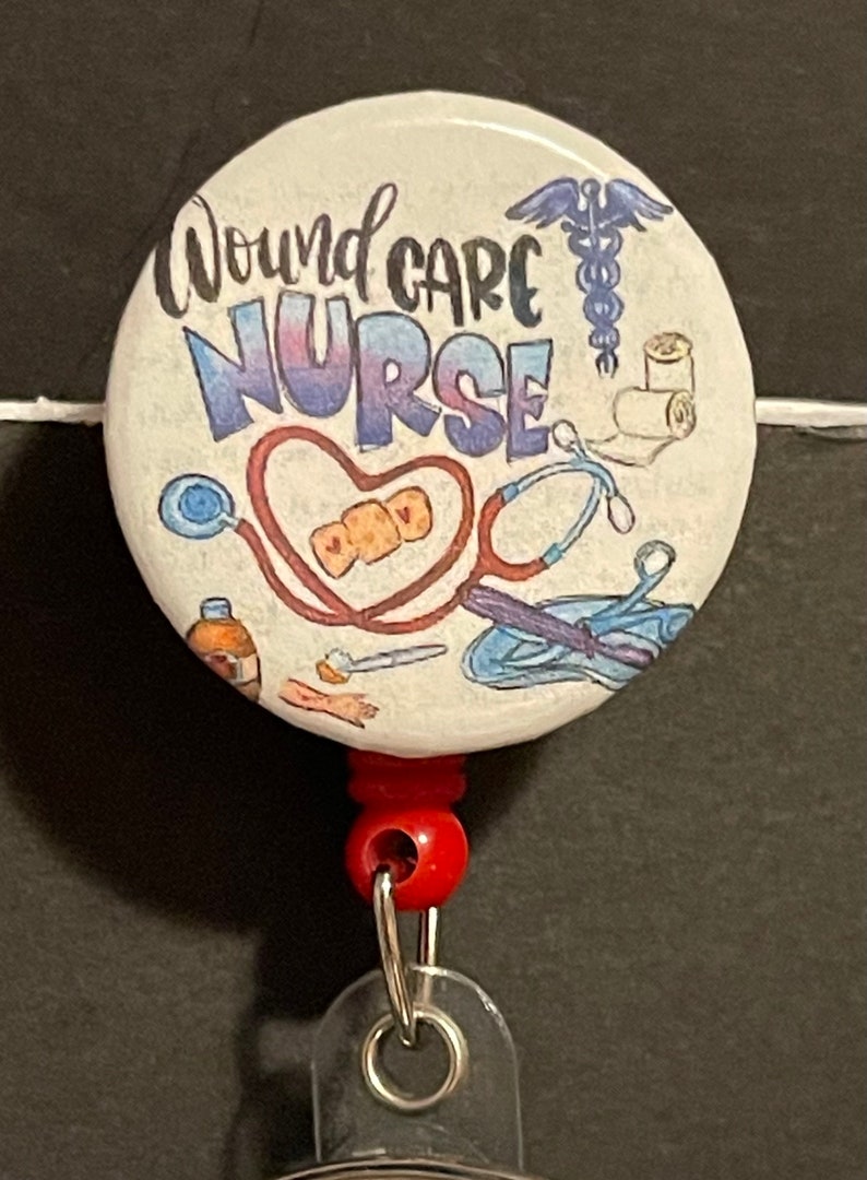 Wound Care Nurse Retractable Name Badge Holder - Etsy