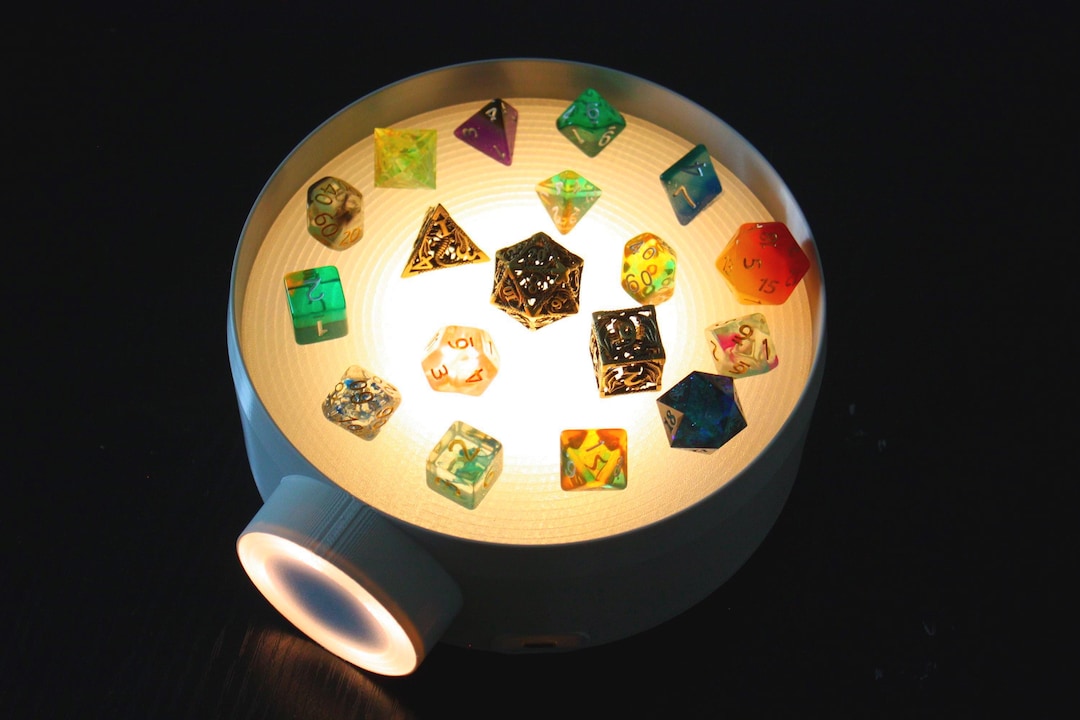 Light-up Dice Tray – Rechargeable LED Dice Rolling Tray for D&D and ...