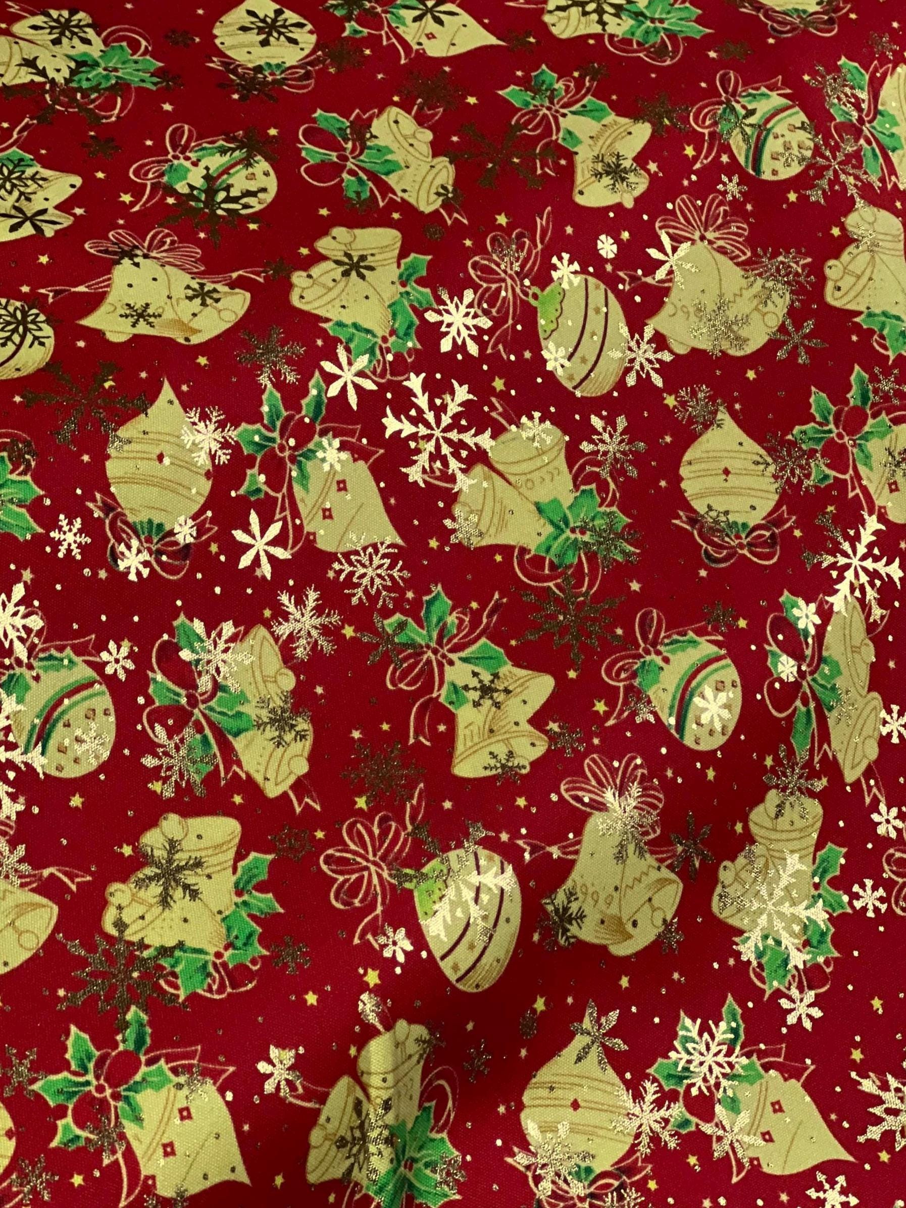 Christmas Santa Print Fabric – Festive Holiday Designs, Polyester ...