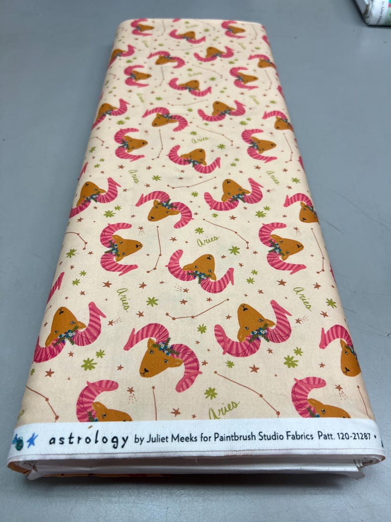 Astrology Horoscope Print Fabric: 100% Cotton Quilting Fabric, 45" Wide ...