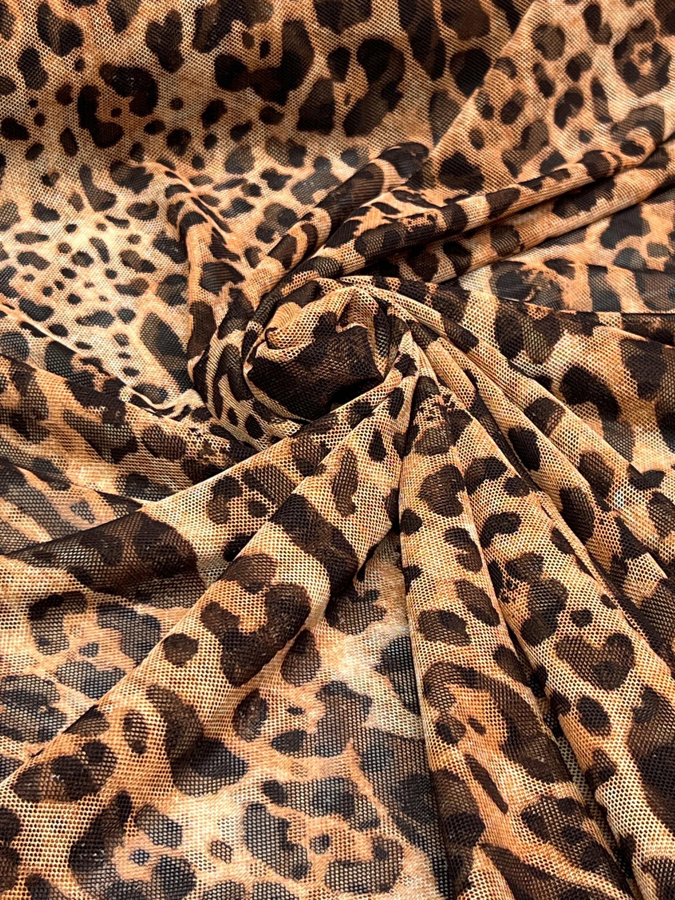 Tiger Print Power Mesh Fabric, 4-way Stretch Nylon Spandex, 60" Wide - Etsy
