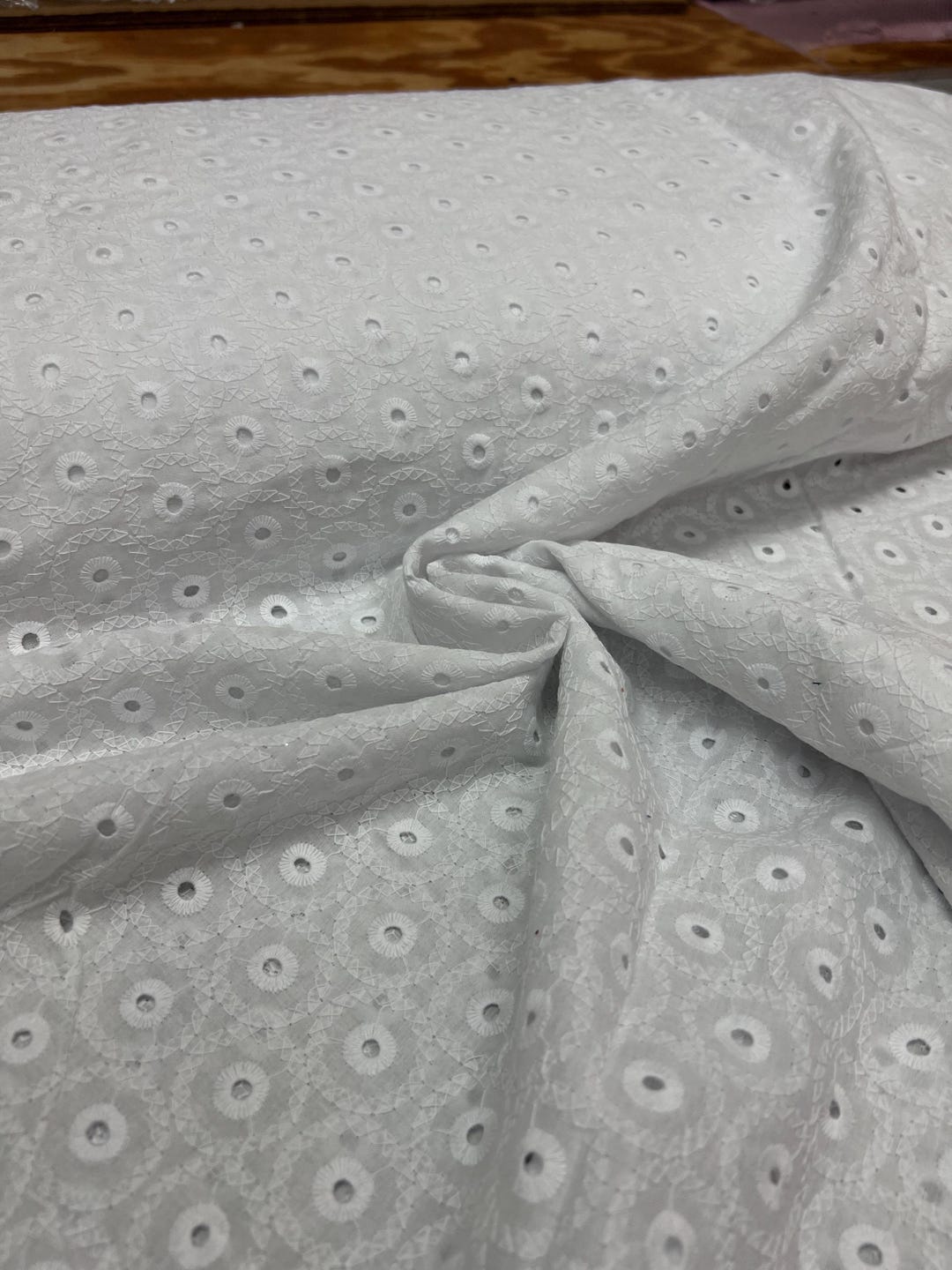 White Cotton Eyelet Fabric: 60" Wide Embroidered Lace - Sewing & DIY - Etsy