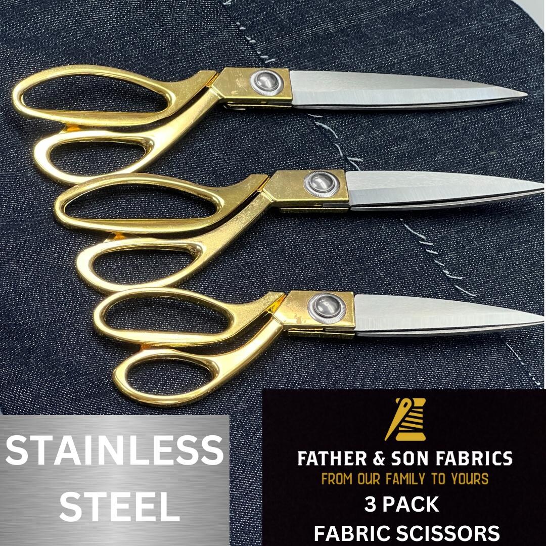 Fabric Scissors 3 Pack Fabric Shears Vintage Sewing Scissors ...