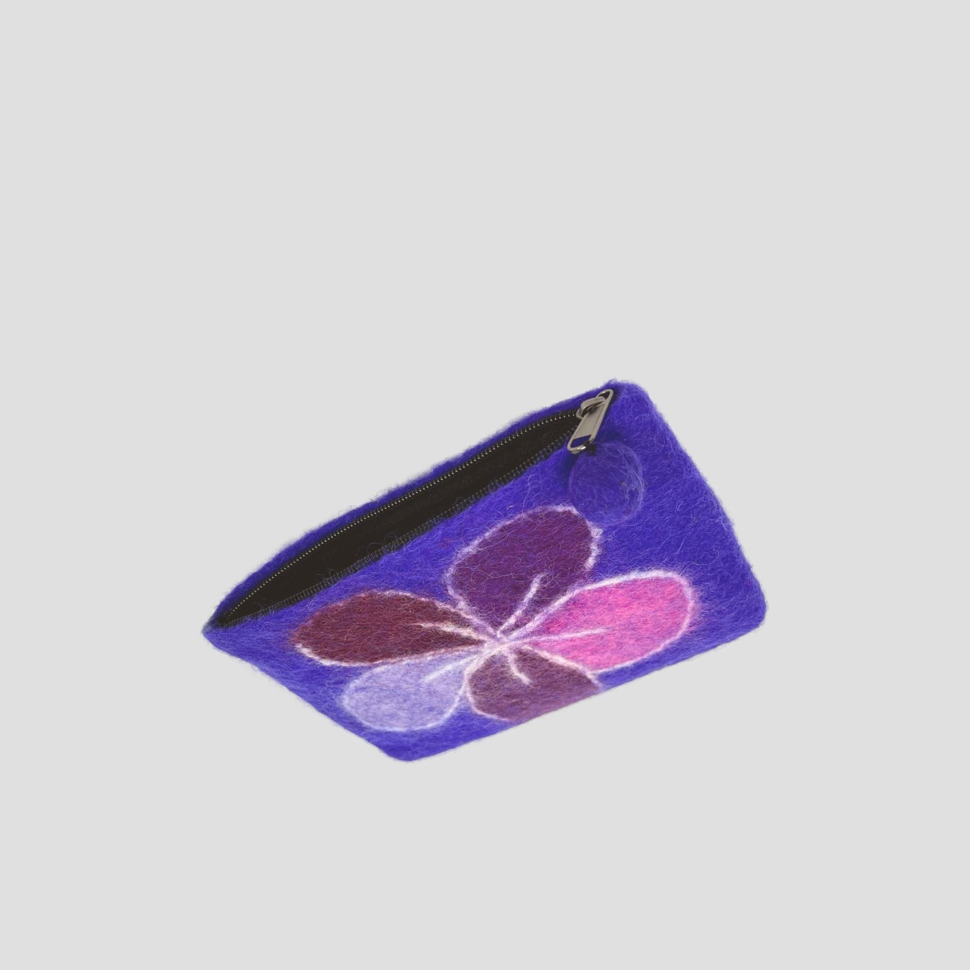 Floppy Flower Felt Purple Coin Purse, Mobile Purse - Etsy
