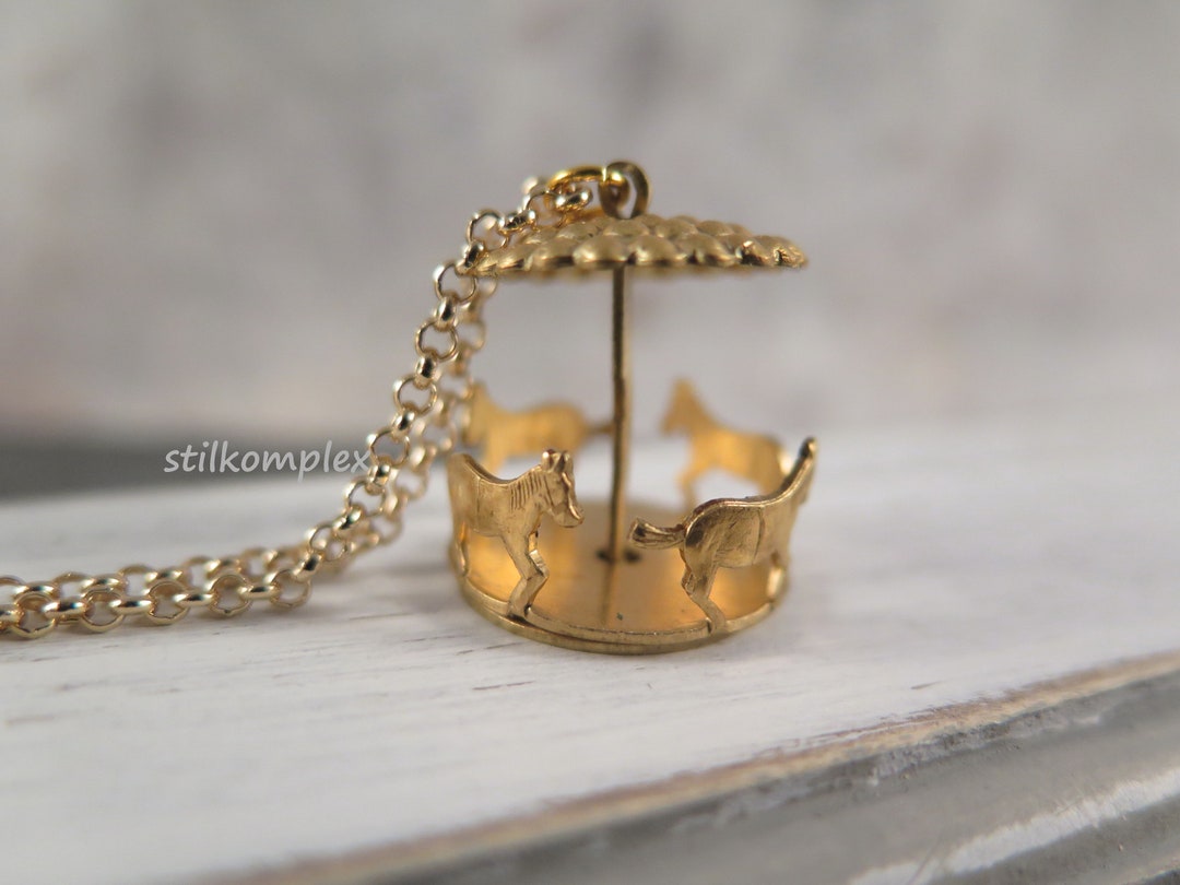 Nostalgia Necklace Carousel Gilded - Etsy