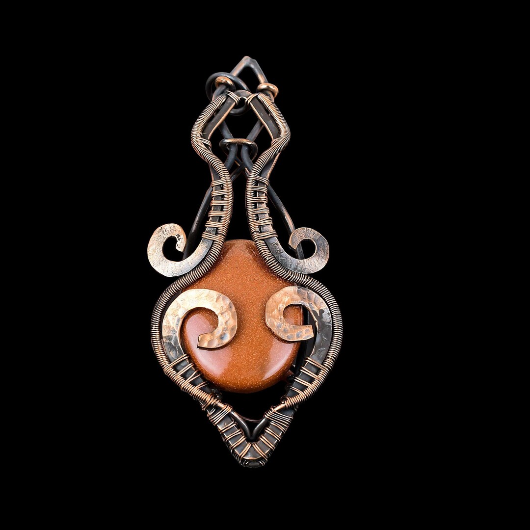 Handmade Natural Sun Sitara Wire Wrapped Pendant Gemstone - Etsy