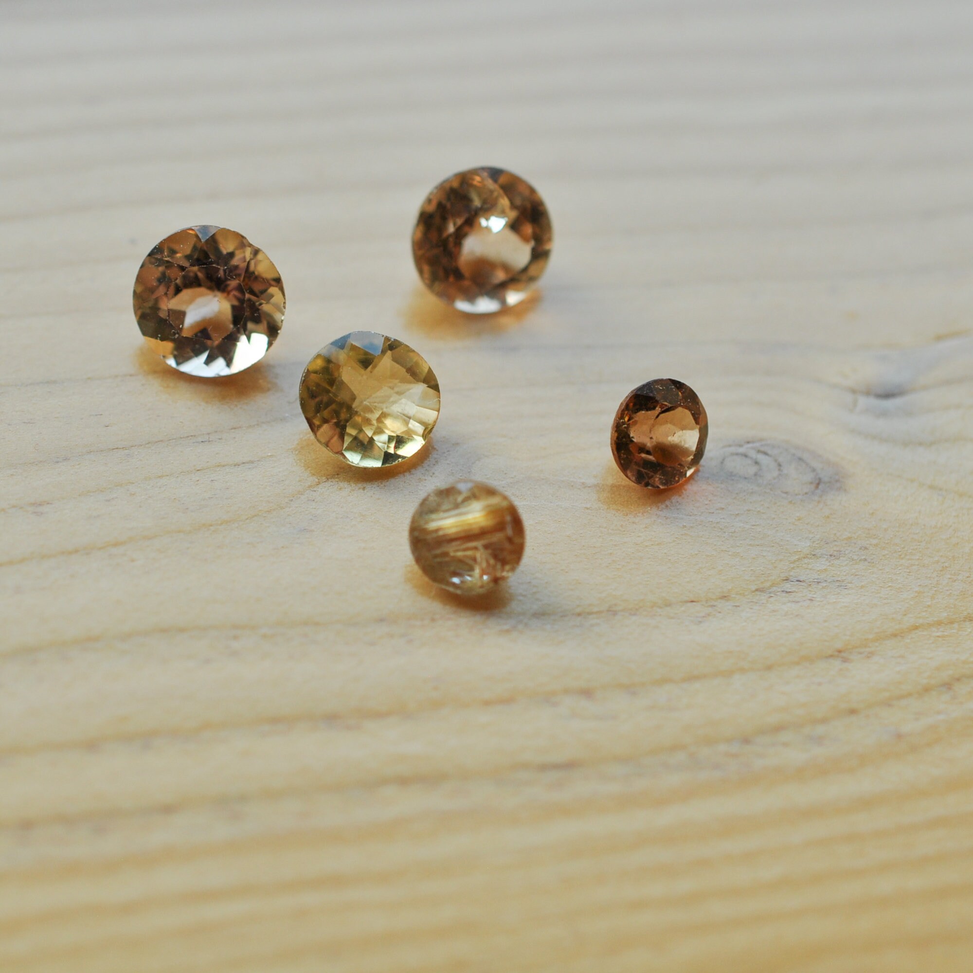 Rondas de topacio marrón dorado sombreada tamaño de elección - Etsy España