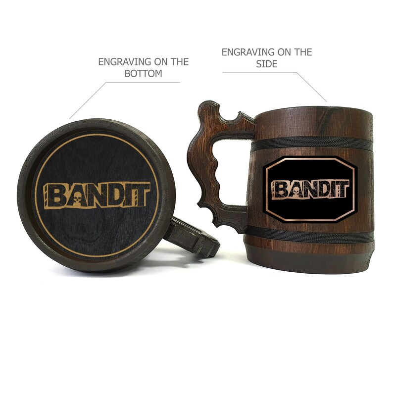 Bandit Beer Mug / Borderlands Stein / Personalized Beer | Etsy