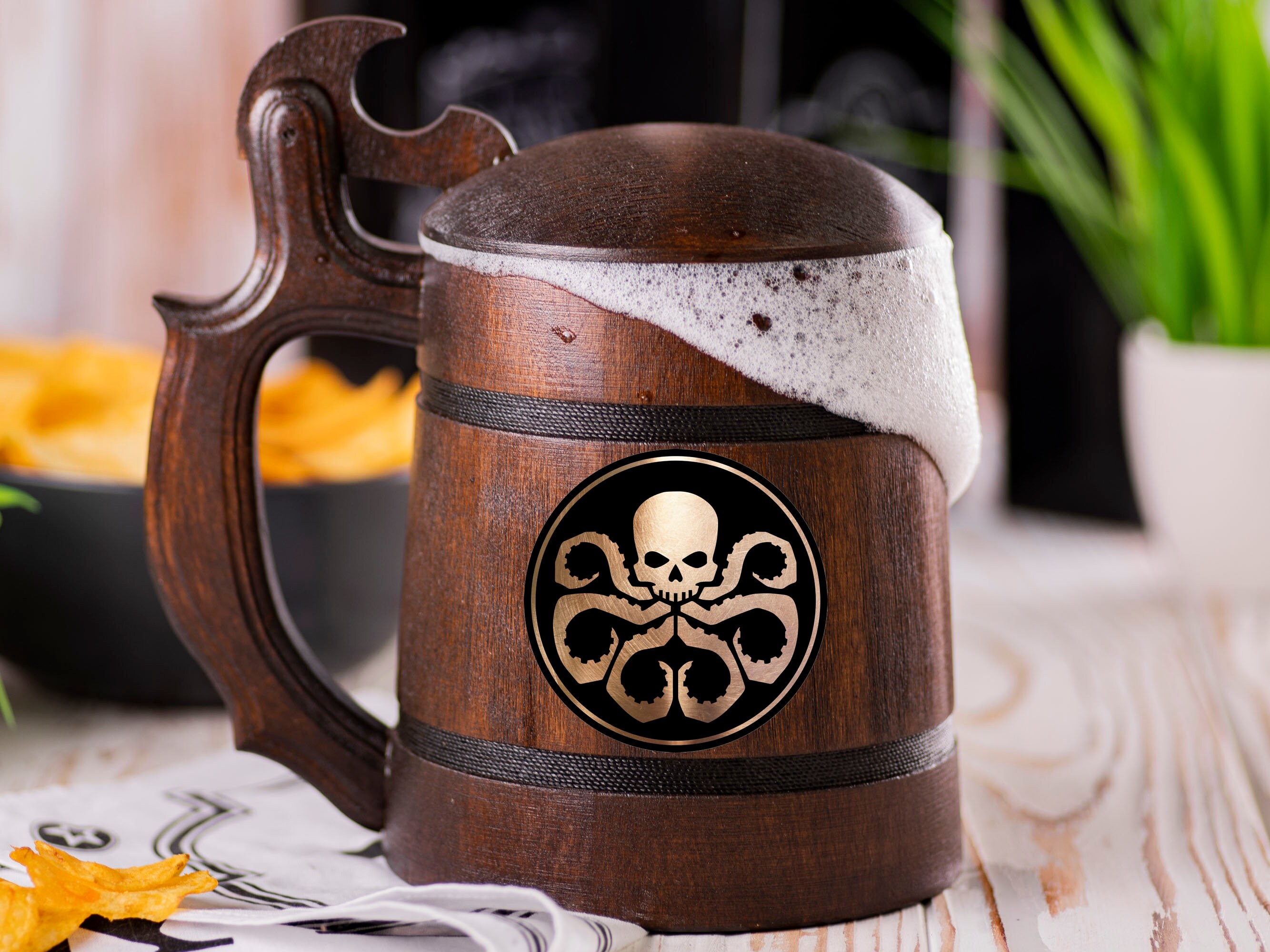 HYDRA Beer Mug With Lid / Personalized Marvel Comics Beer - Etsy