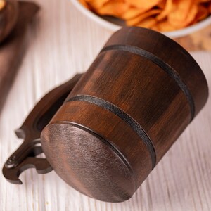 Donald Trump Beer Stein With Lid - Fight | 22oz, Natural Oak - Etsy