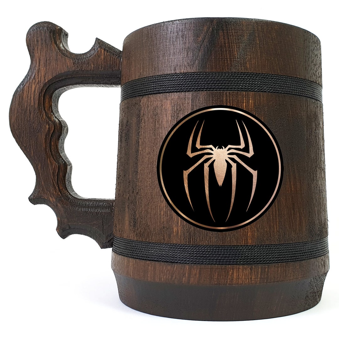 Spider-man Beer Mug Groomsman Beer Tankard Marvel Comics - Etsy