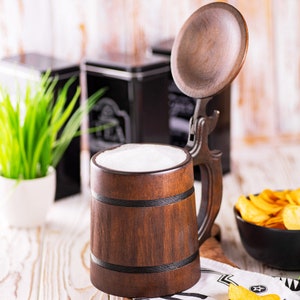 Donald Trump Beer Stein With Lid - Fight | 22oz, Natural Oak - Etsy