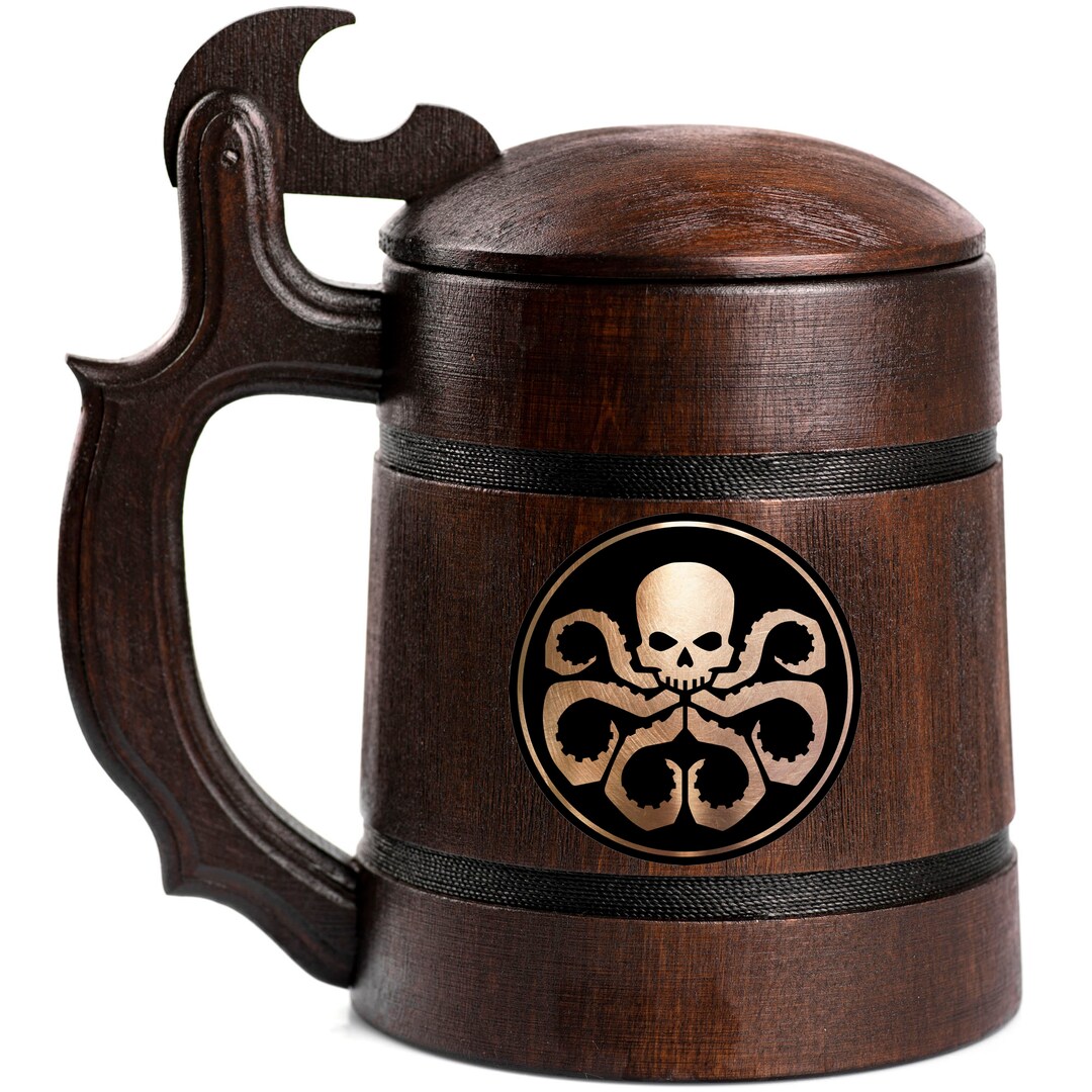 HYDRA Beer Mug With Lid / Personalized Marvel Comics Beer - Etsy
