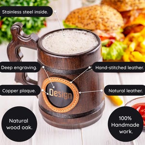 Bigfoot Wooden Beer Mug, Gift for Him, Personalized Beer Gift, Bigfoot ...