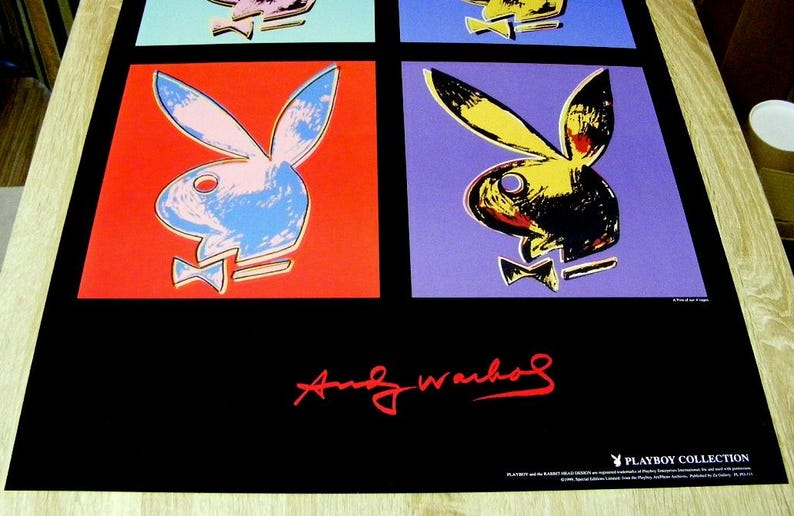 Andy Warhol Playboy Bunny 4,1999 Poster (playboy Art Archive) - Etsy