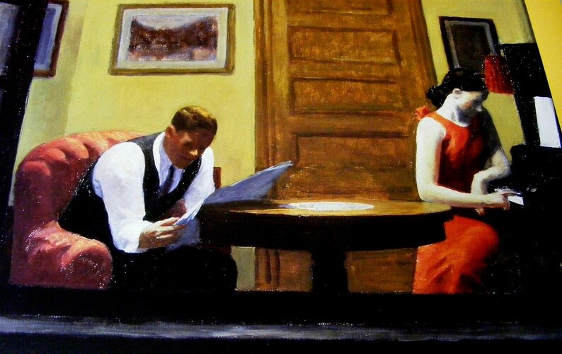 Edward Hopper Room in New York (1932) Sheldon Memorial Art Gallery,1993 ...