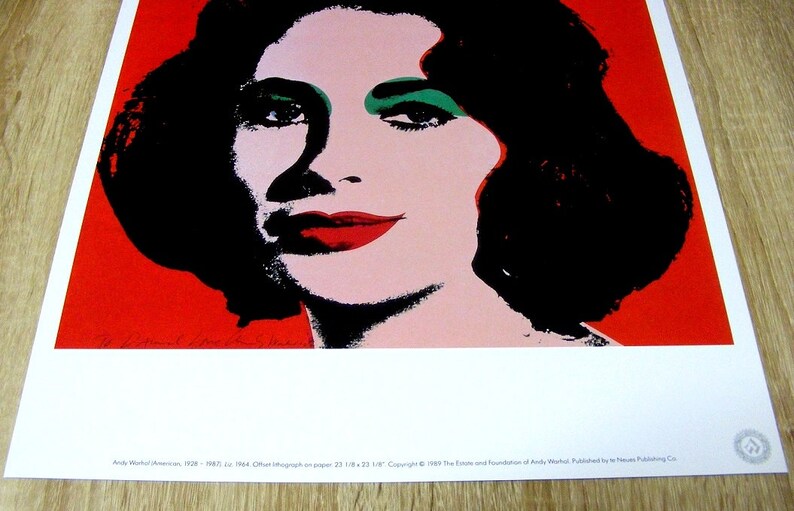 Andy Warhol Liz 1964 Poster, 1989 - Etsy